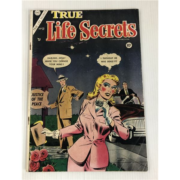 Charlton Publication Comics True Life Secrets 10 Cent Comic No. 22