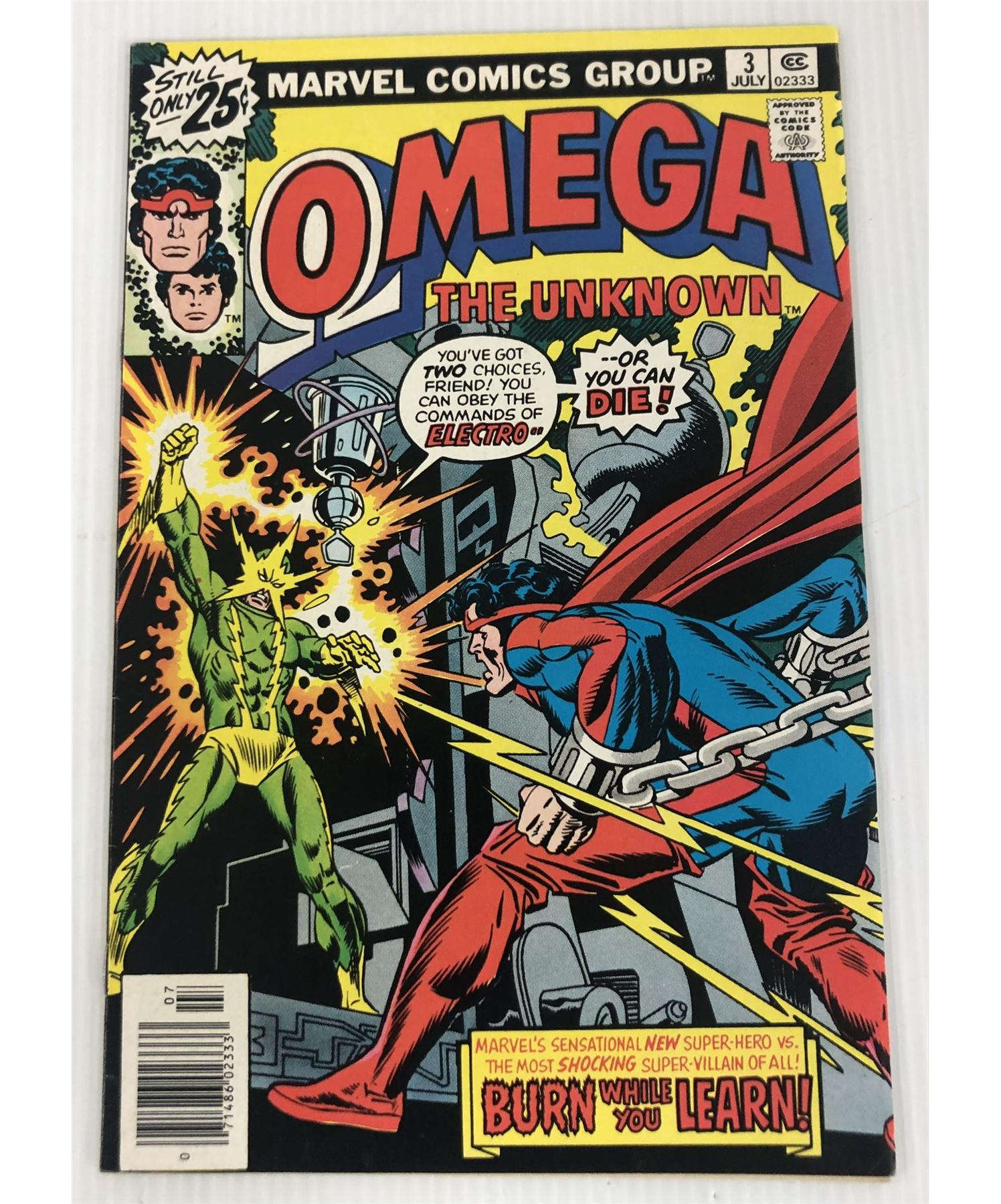 Marvel Comics Omega The Unknown 25 Cent Comic No. 3