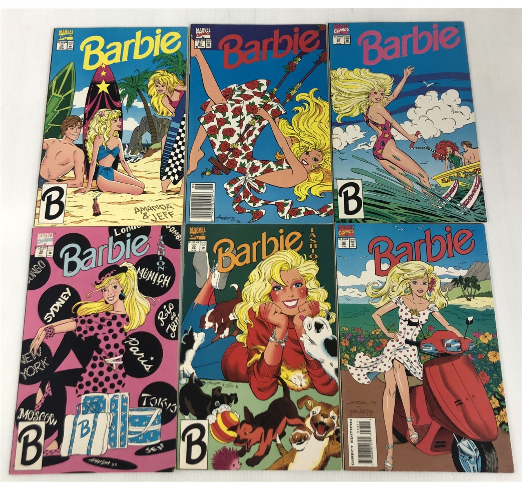 Marvel Comics Barbie Comic Lot of 6