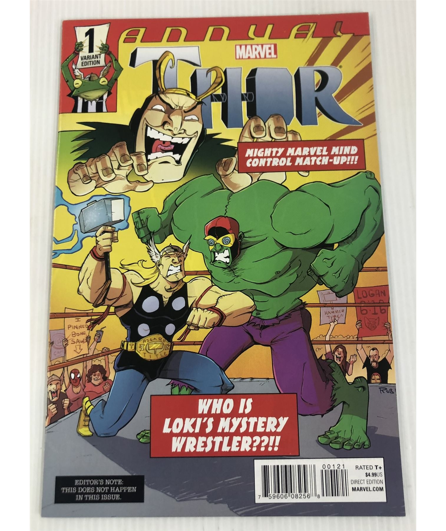 Marvel Comics Thor Annual Variant Comic No. 1 - wrestling cover