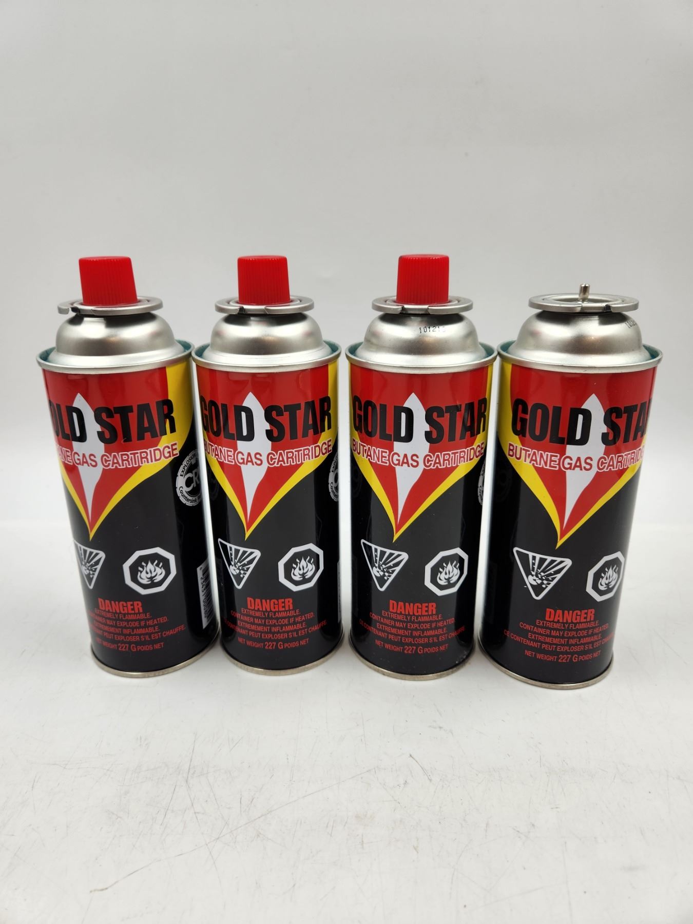 4 Gold Star Butane Gas Cartridges