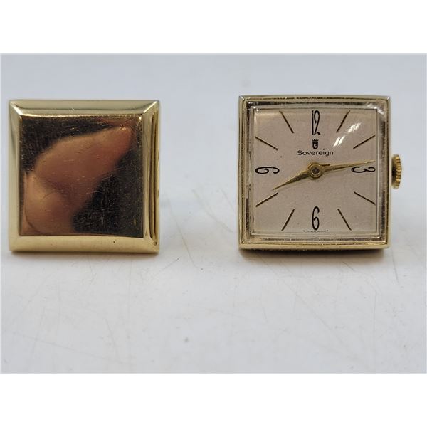 Vintage Sovereign Watch Cufflink Set