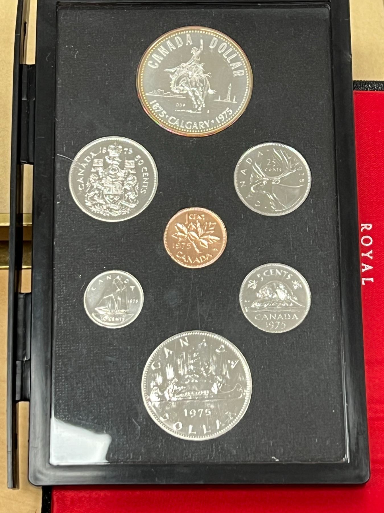 1975 Royal Canadian Mint Coin Set Featuring Calgary Centennial - see ...
