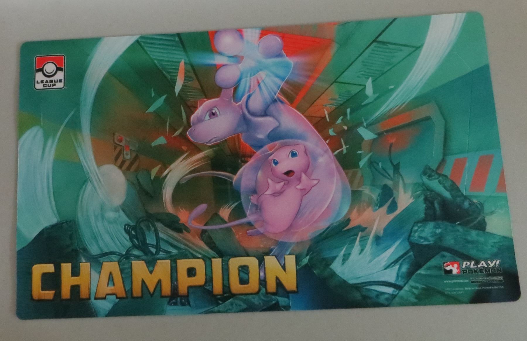 Pokemon League Cup Champion Playmat Mewtwo & Mew