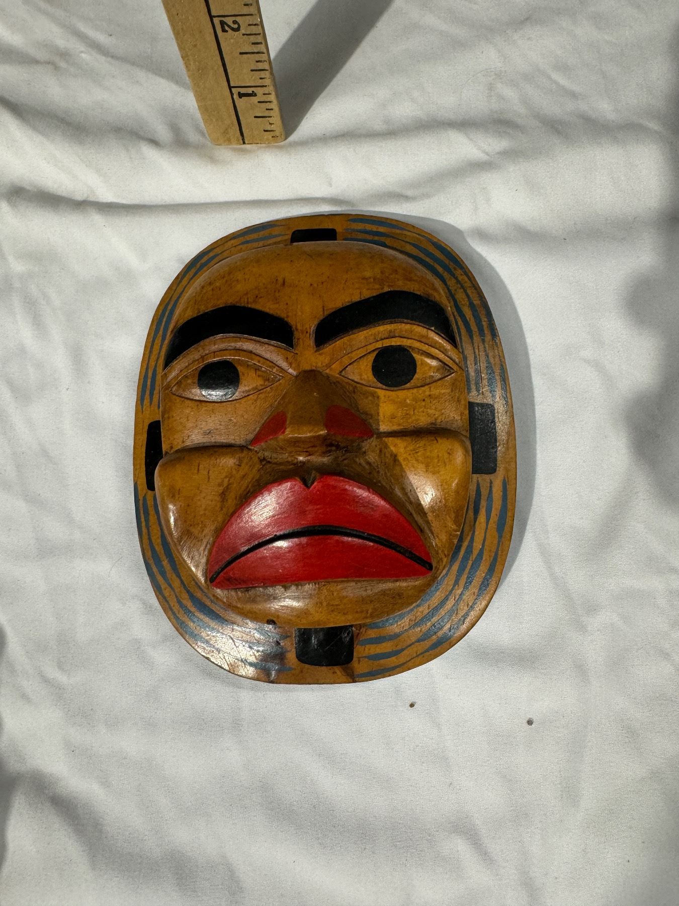 Small wooden indigenous mask -Artie George