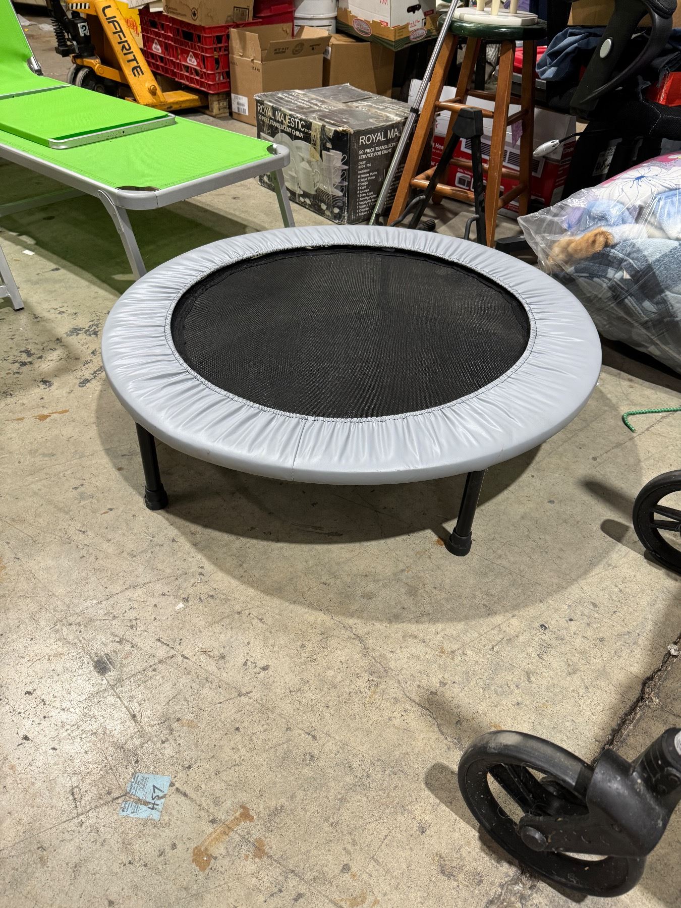 Rebounder missing one leg