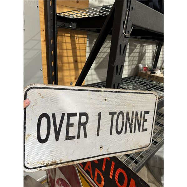 Over 1 ton sign