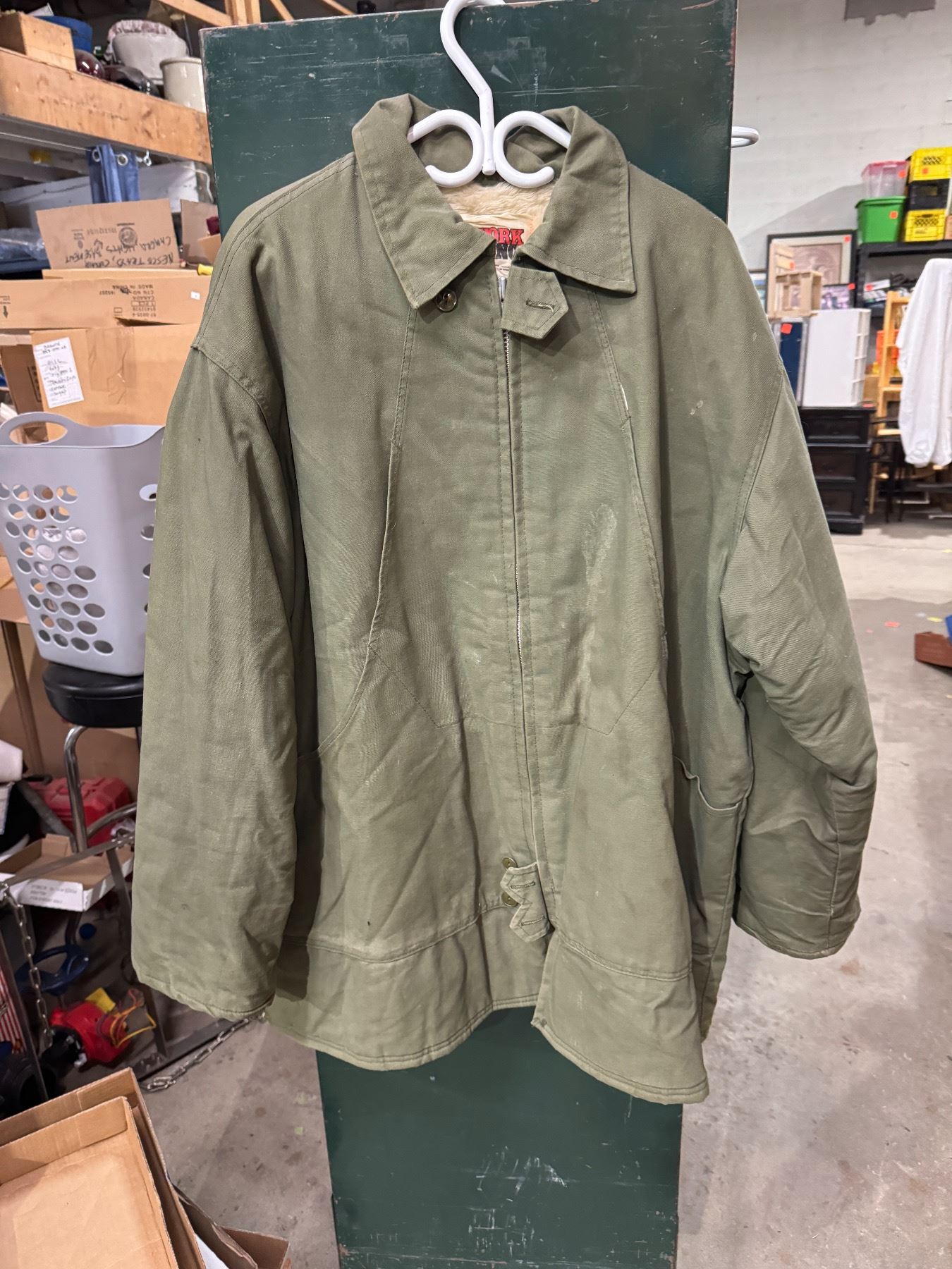 Work king coat needs washing