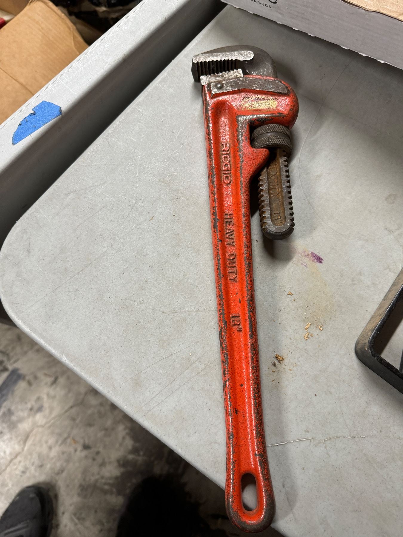 Rigid 18" pipe wrench