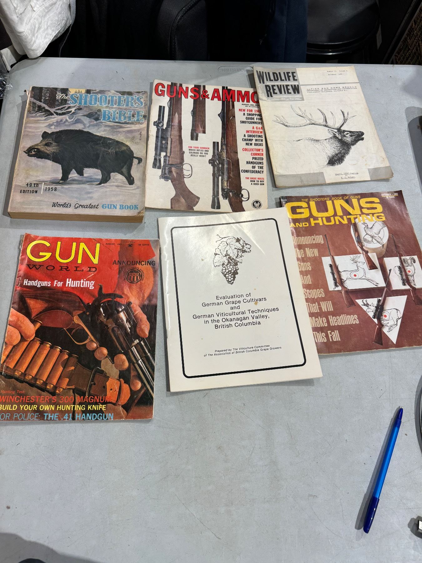 Gun books and magazines