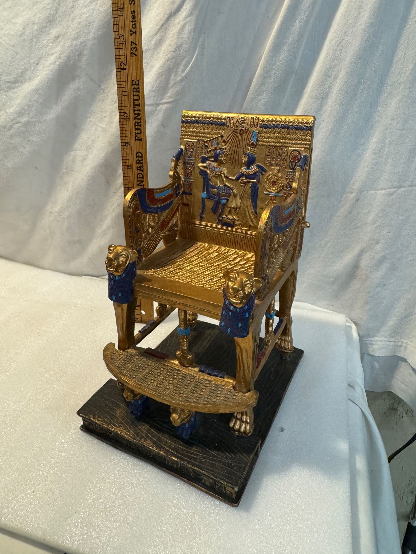 Egyptian King Tut Throne chair replica museum 10.5"