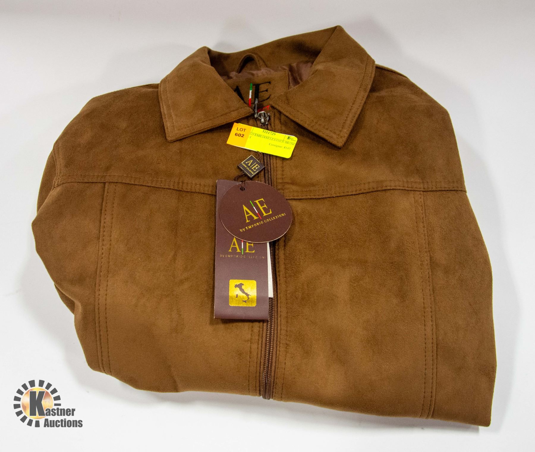 ANGELO EMILIANI LEATHER BROWN JACKET