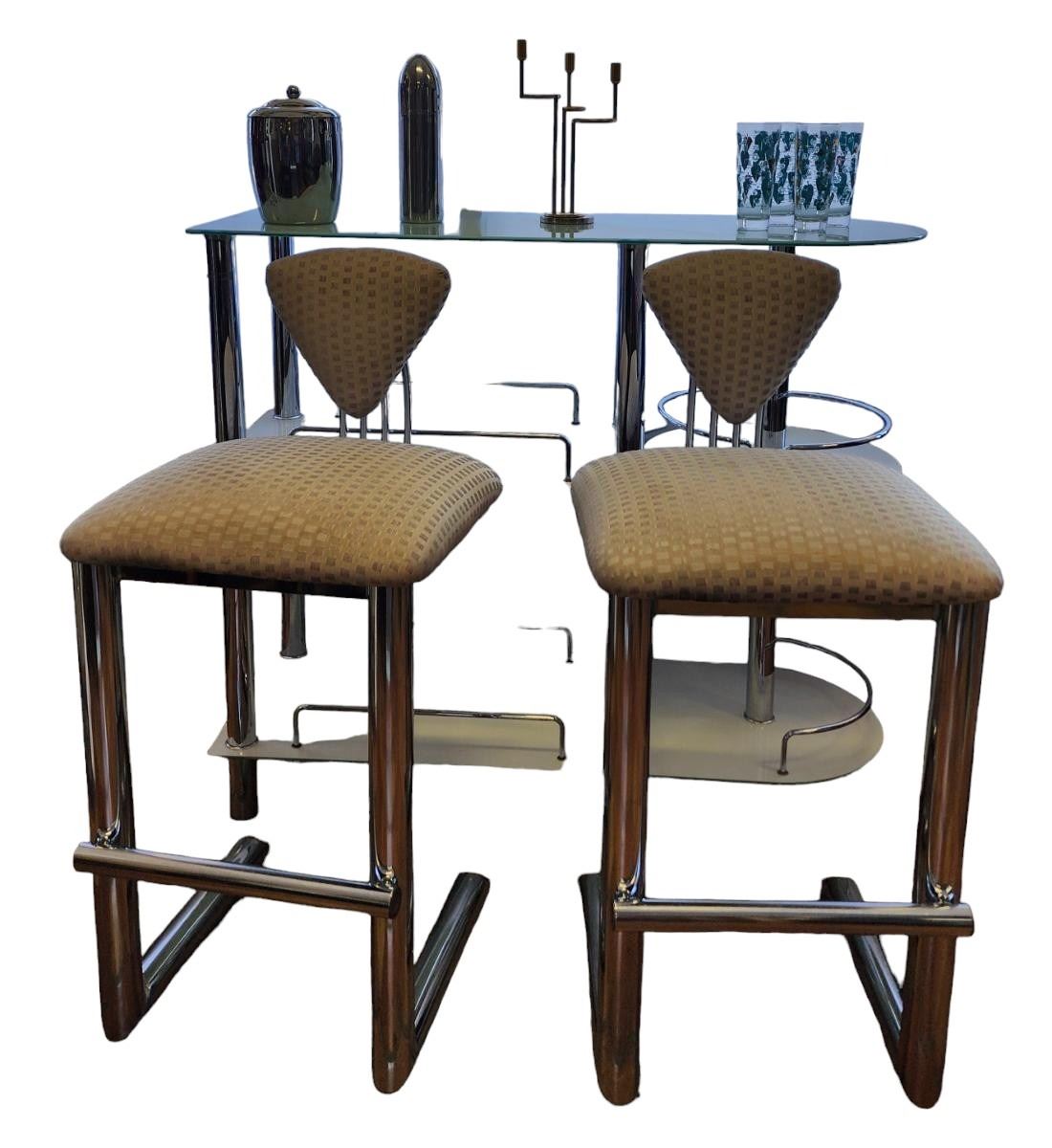 Mid Century Style Boss Bar And 2 Chairs With Extras