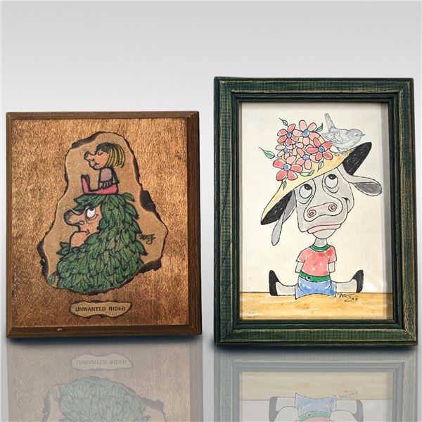 Pair Of Original Initialed Willis H. Goldsmith (American, 1921-2018 ...