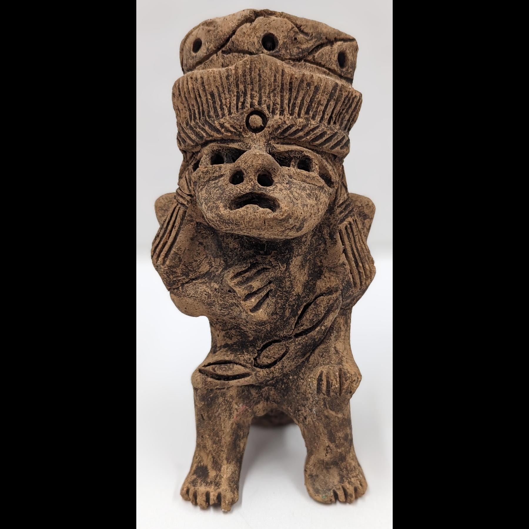 Pre-Columbian Aztec Effigy Clay Figure