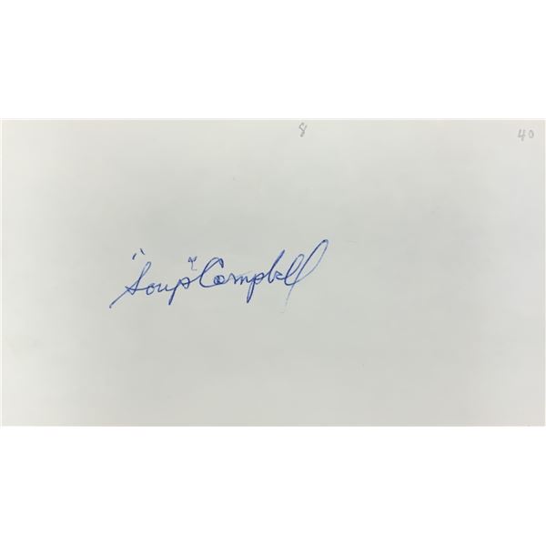 MLB player Clarence "Soup" Campbell original signature cut PSA