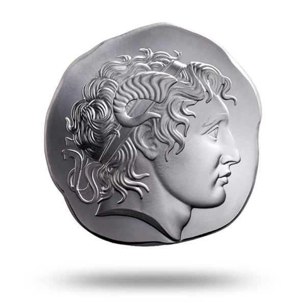 5oz .999 Fine Silver - Alexander the Great - Round. Detailed.