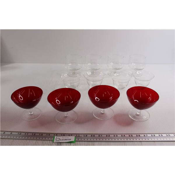 8 Pedestal Bowls 4 Glass Bowls Bodnarus Auctioneering
