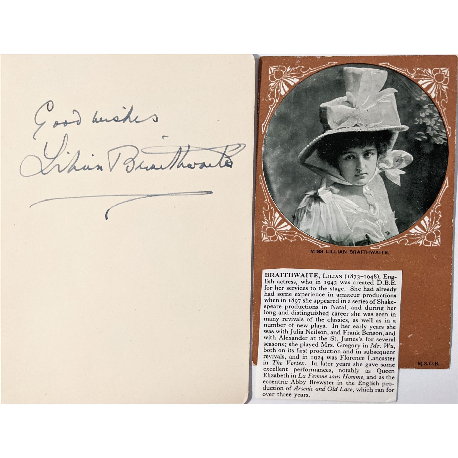 Lillian Braithwaite autograph