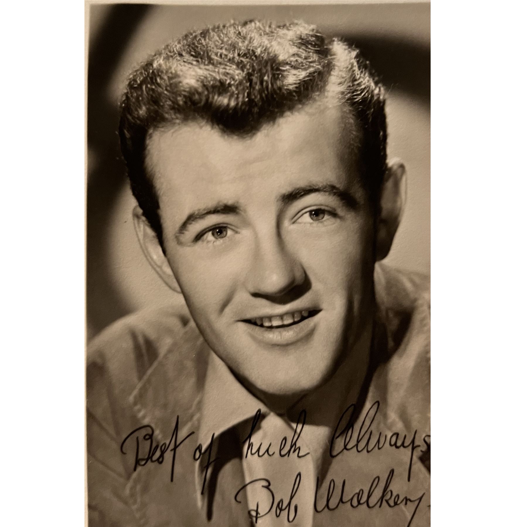 Robert Walker facsimile signed photo. 3x5 inches