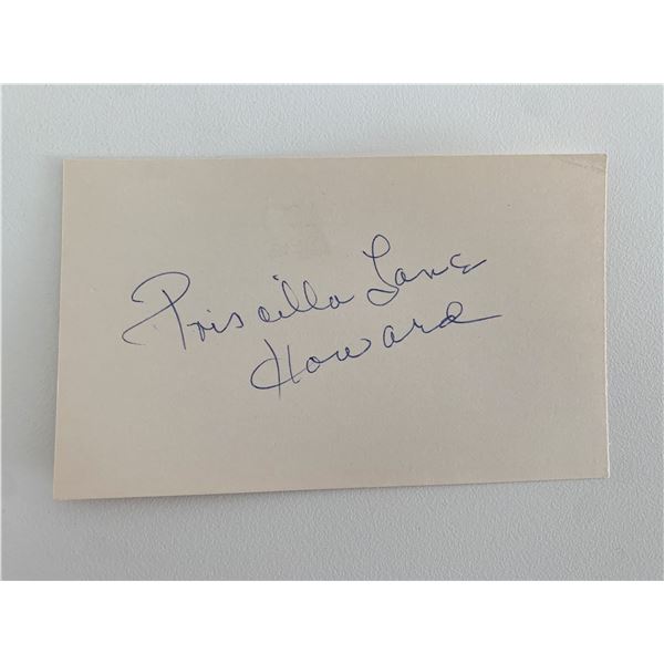 The Lane Sisters singer Priscilla Lane Howard original signature - Test ...