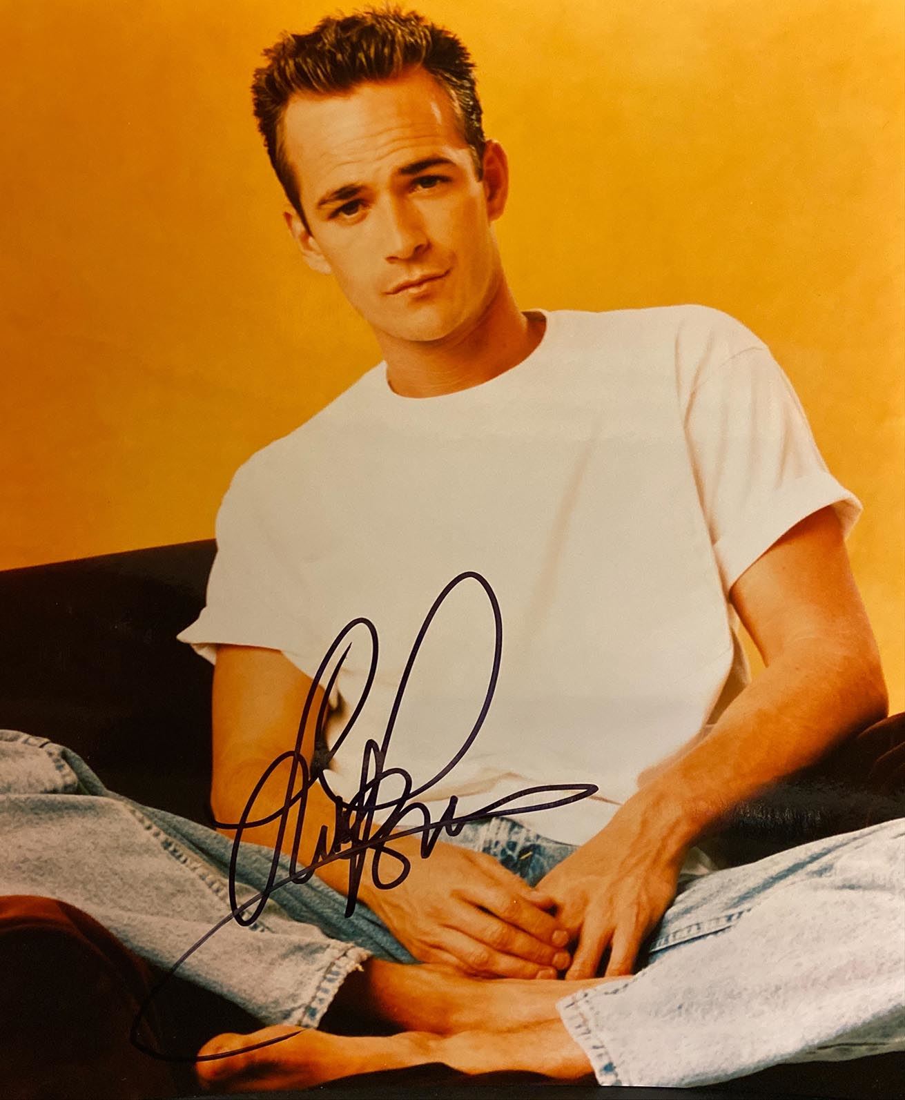 Luke Perry signed photo. GFA Authenticated