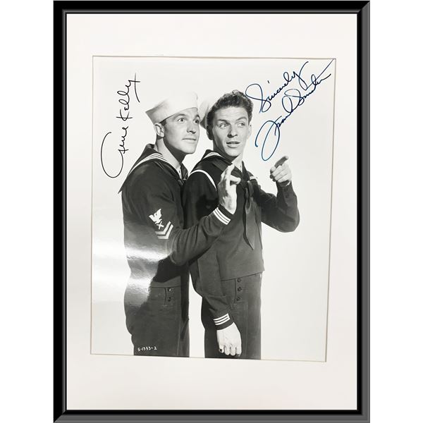 Frank Sinatra, Gene Kelly signed movie photo. GFA Authenticated.