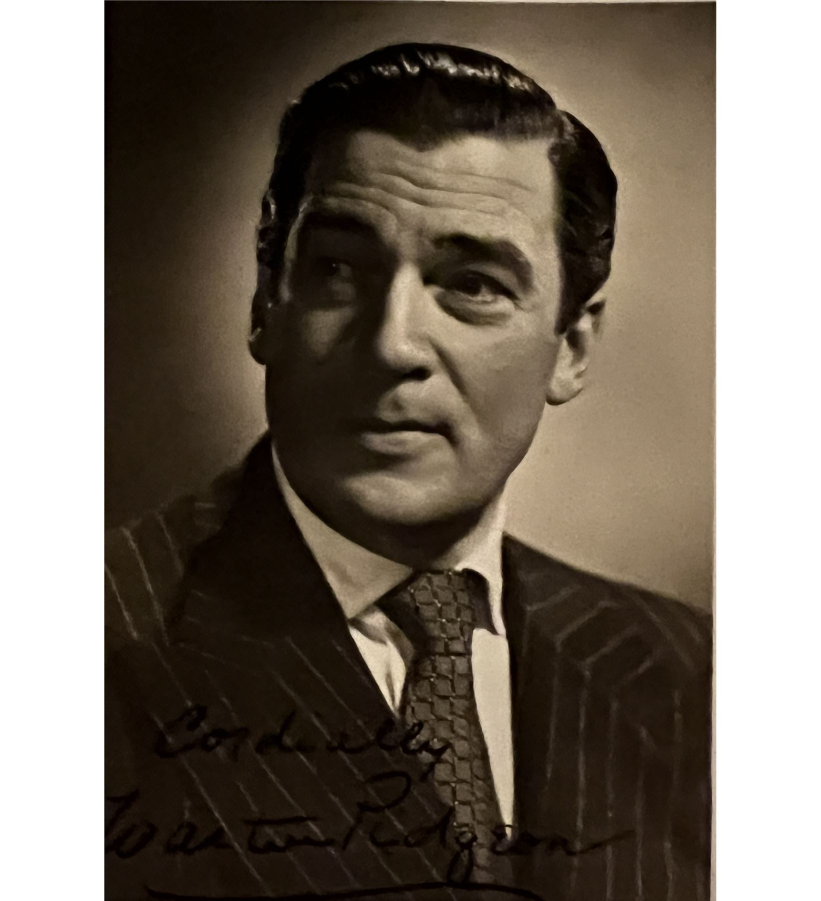 Walter Pidgeon facsimile signed photo. 3x5 inches