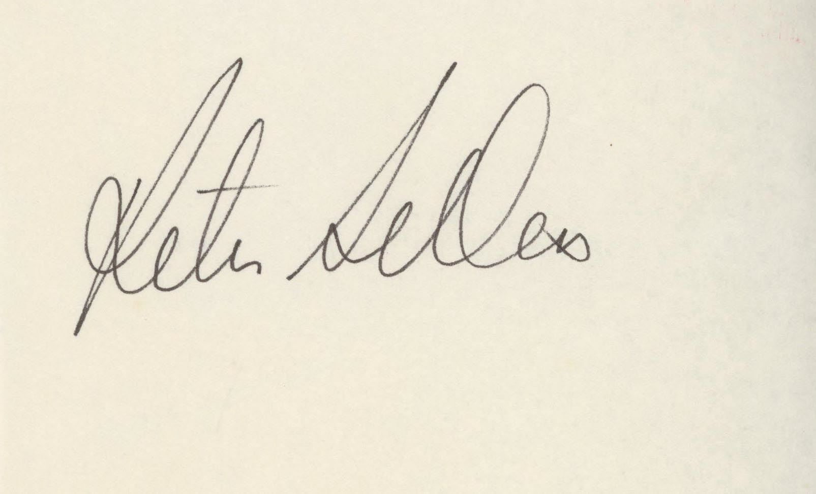 Peter Sellers signature cut
