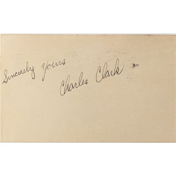 Charles Clark autograph