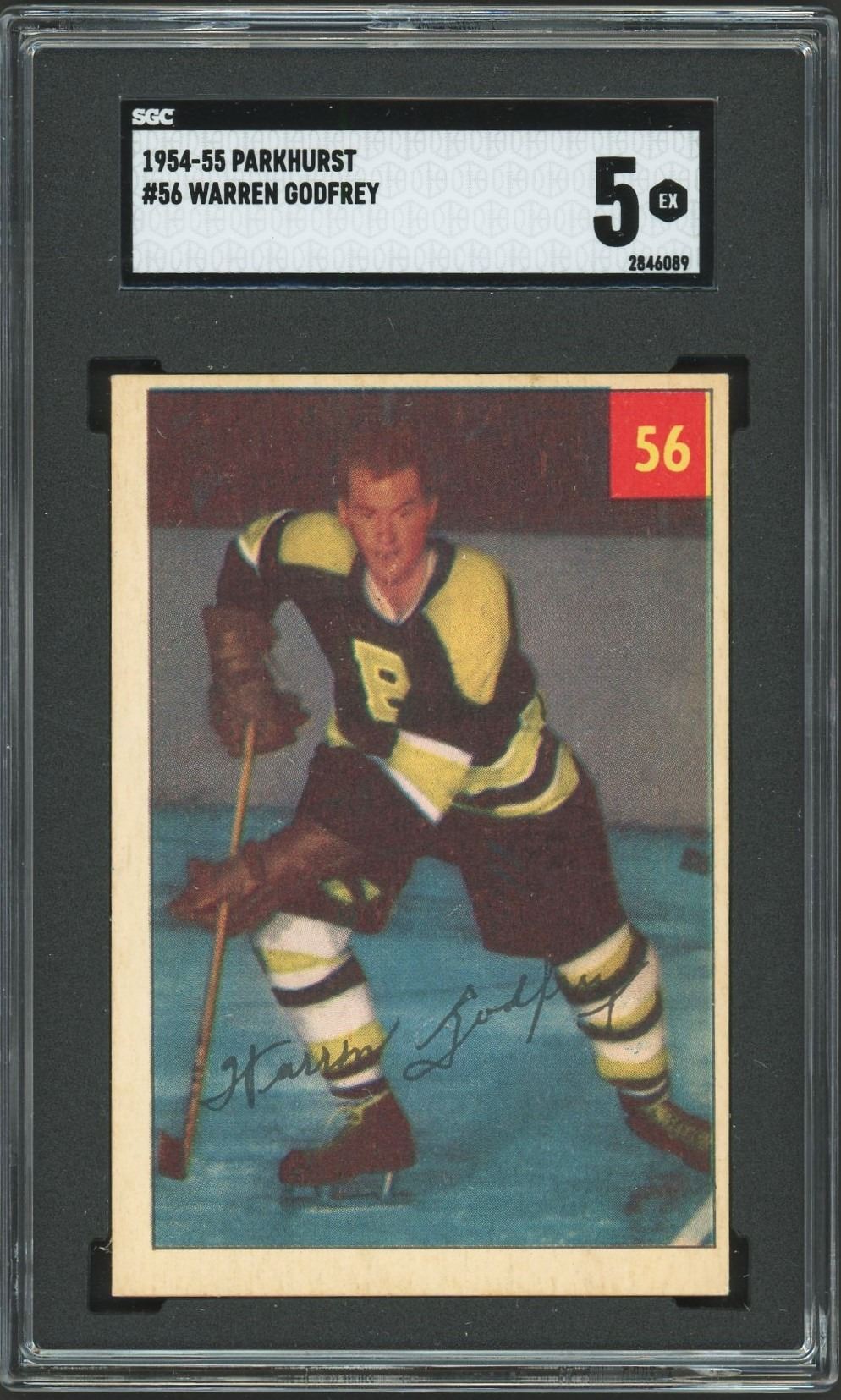 1954-55 Parkhurst #56 Warren Godfrey (SGC 5)