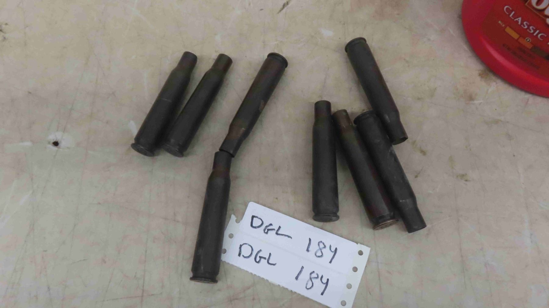 8 50 Cal Once Fired Brass Casings