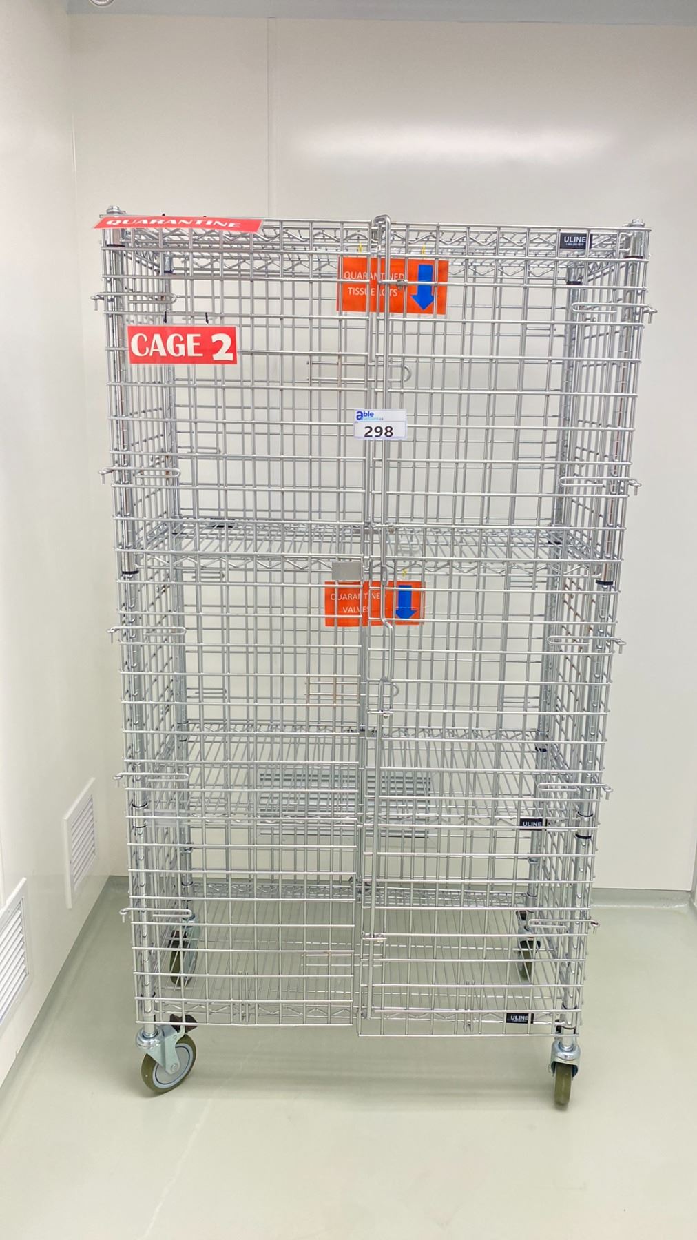ULINE MOBILE METRO RACK WITH CAGE - Able Auctions