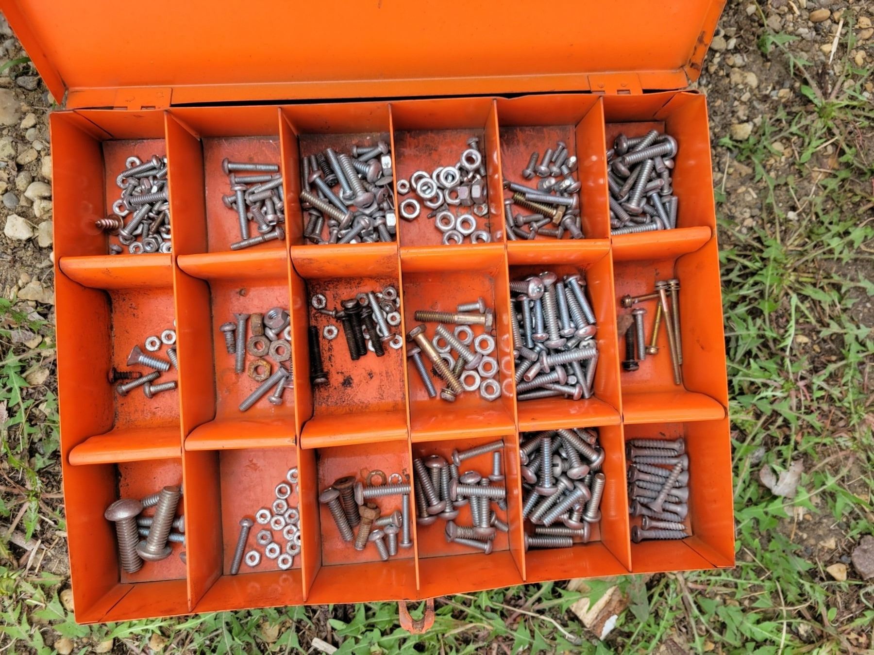Approx. 10 drawer set of screws, pins, springs, frost plugs etc.