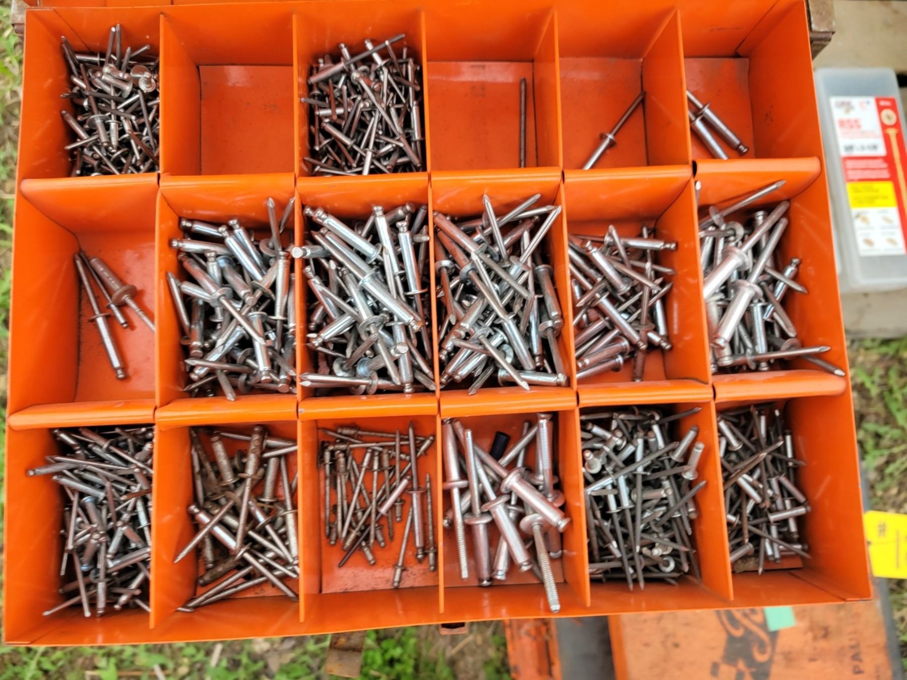 Approx. 10 drawer set of screws, pins, springs, frost plugs etc.