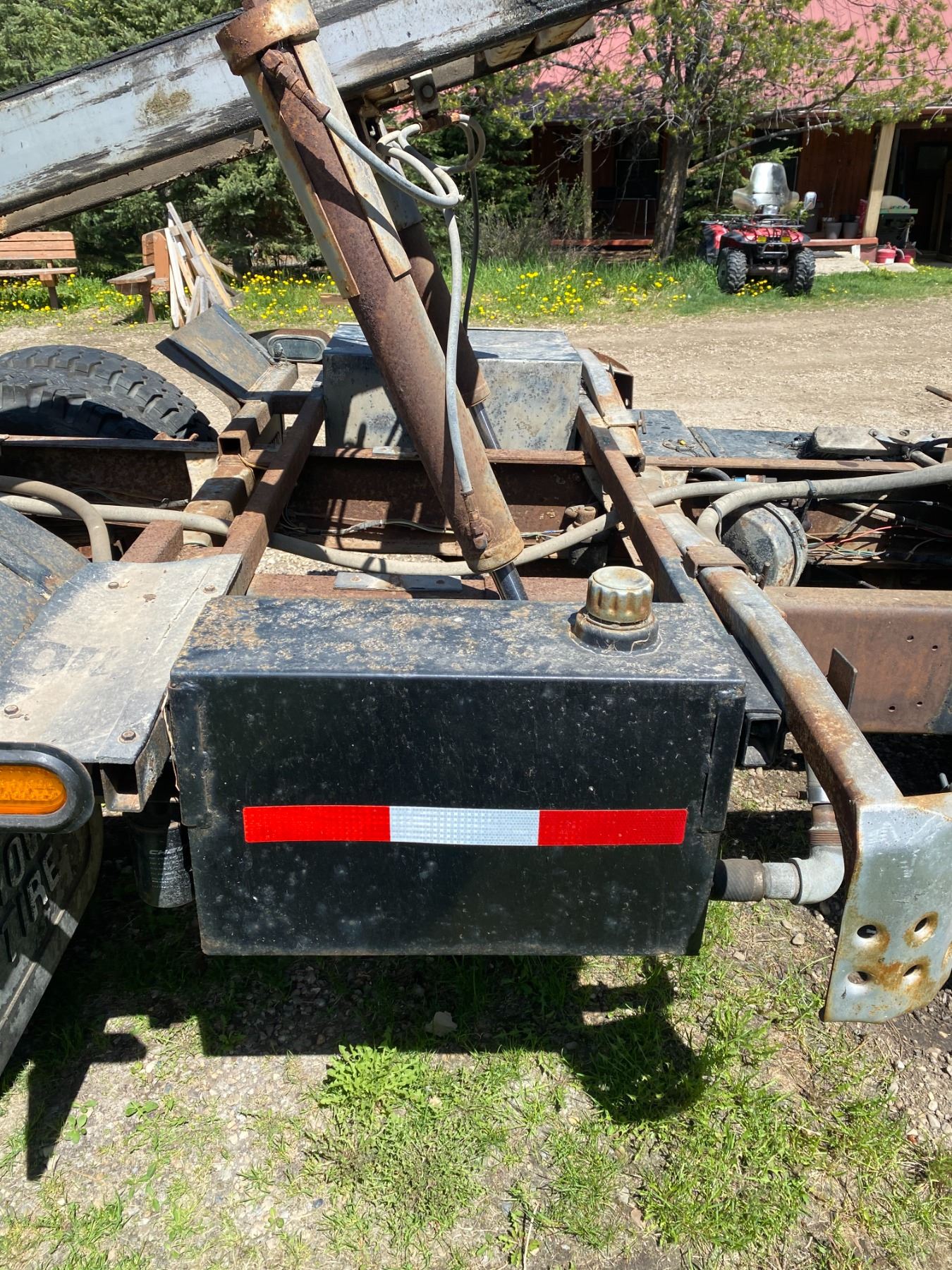 1957 Ford C550, 460 Automatic, 18 ft. Sliding Deck Truck, c/w Wheel ...