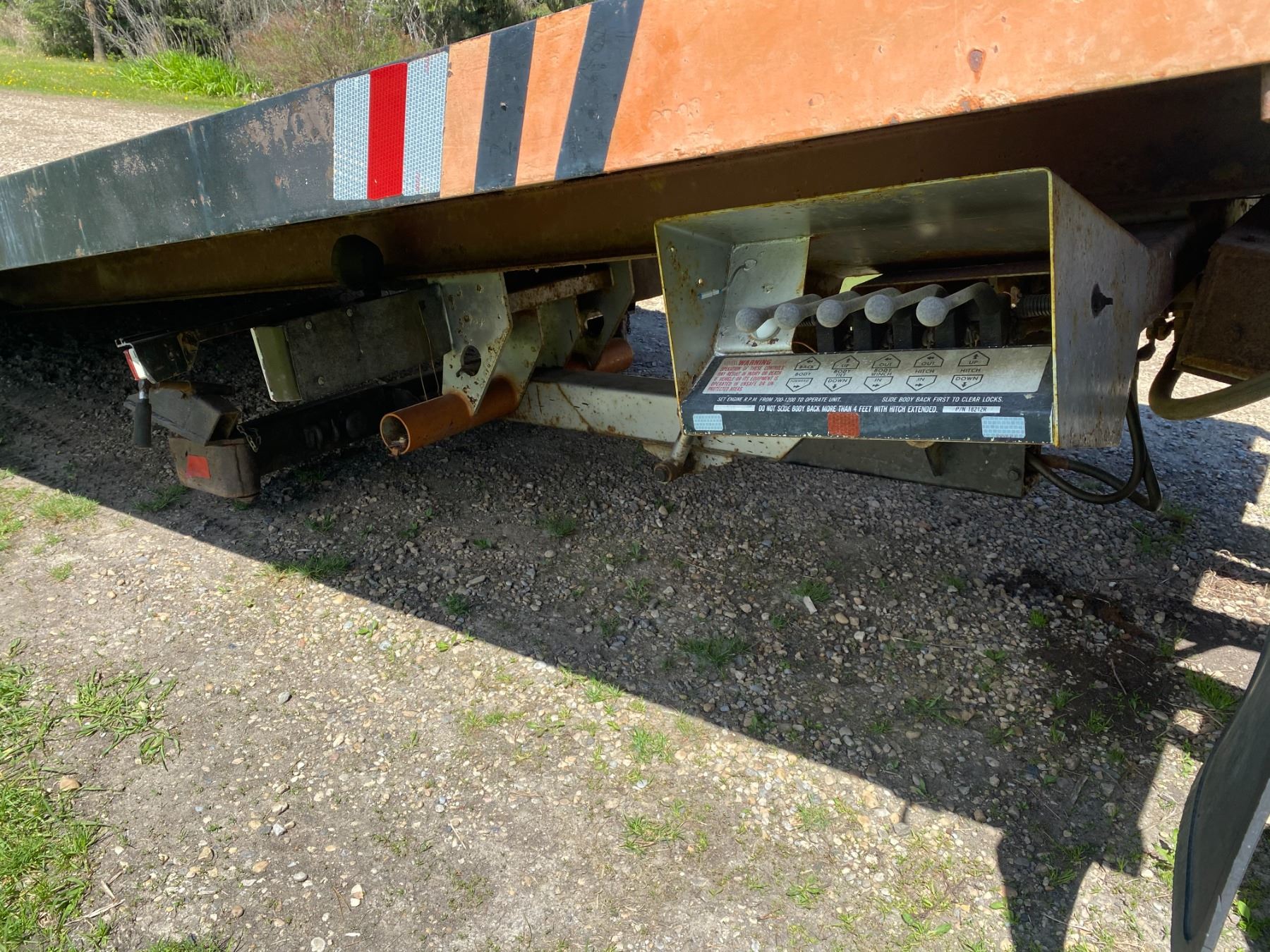 1957 Ford C550, 460 Automatic, 18 ft. Sliding Deck Truck, c/w Wheel ...