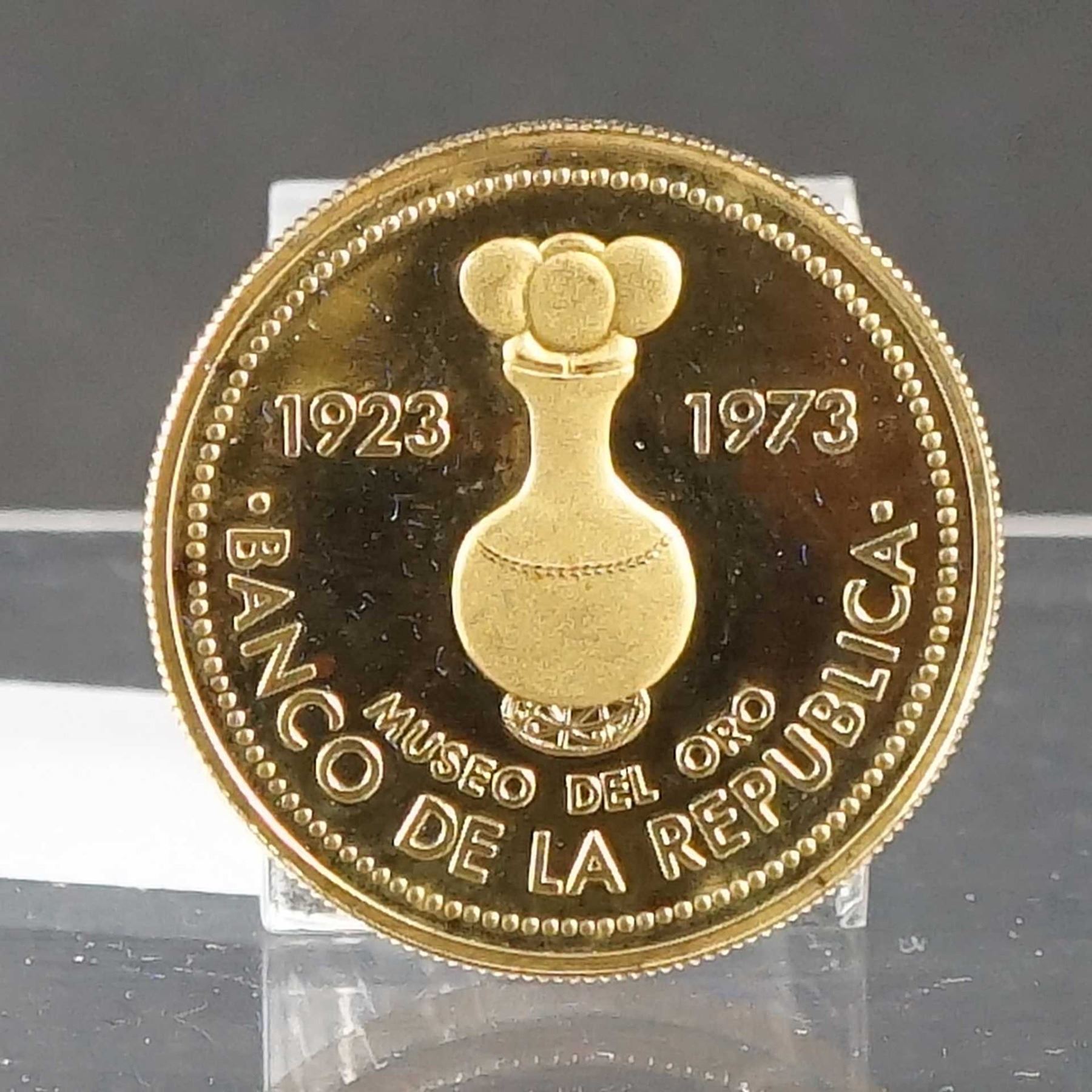 COLUMBIA 1500 Pesos 1973 Gold Museum KM# 255 Proof