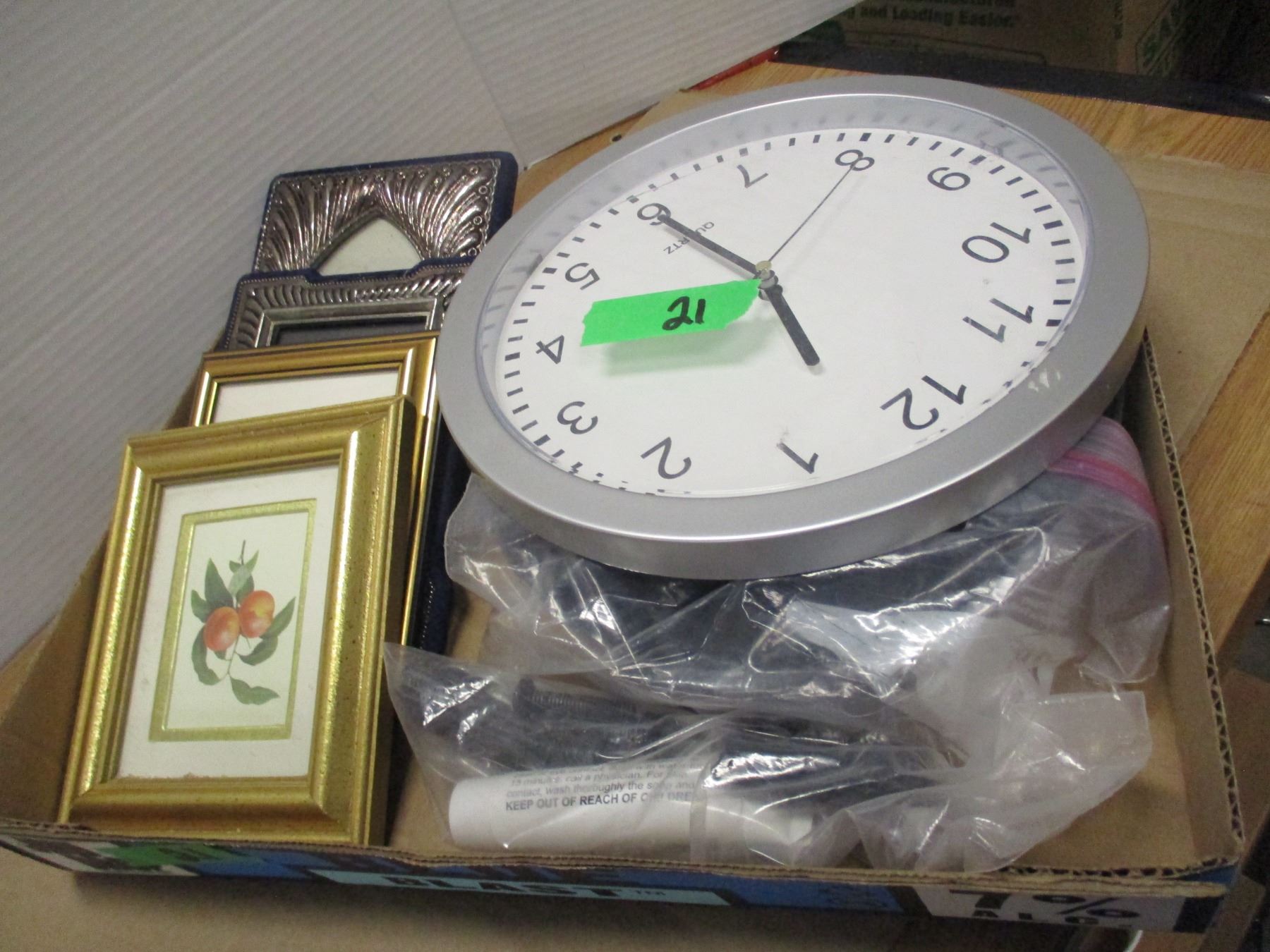FLAT C/W CLOCK, PICTURES, FRAMES, ETC