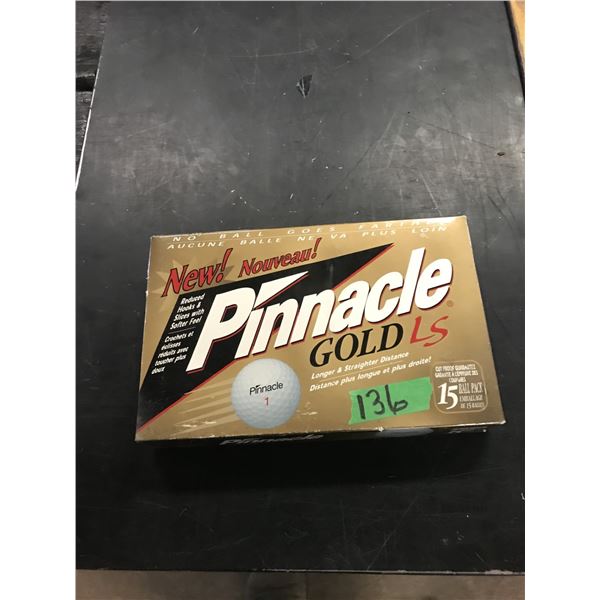 ESTATE: BOX C/W 9 PINNACLE GOLD GOLF BALLS