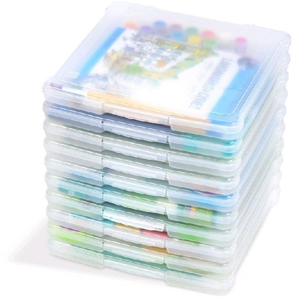 Iris Usa 10 Pack Clear Scrapbook Paper Storage Box