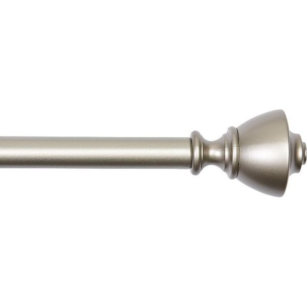 1-Inch Wall Curtain Rod With Urn Finials 72 To 14