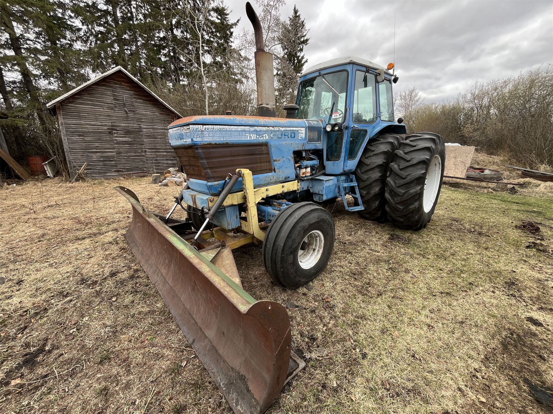 Ford TW30 Tractor with JD 12ft Blade, Duals, PTO, 3 Hydraulics 1000/540 ...