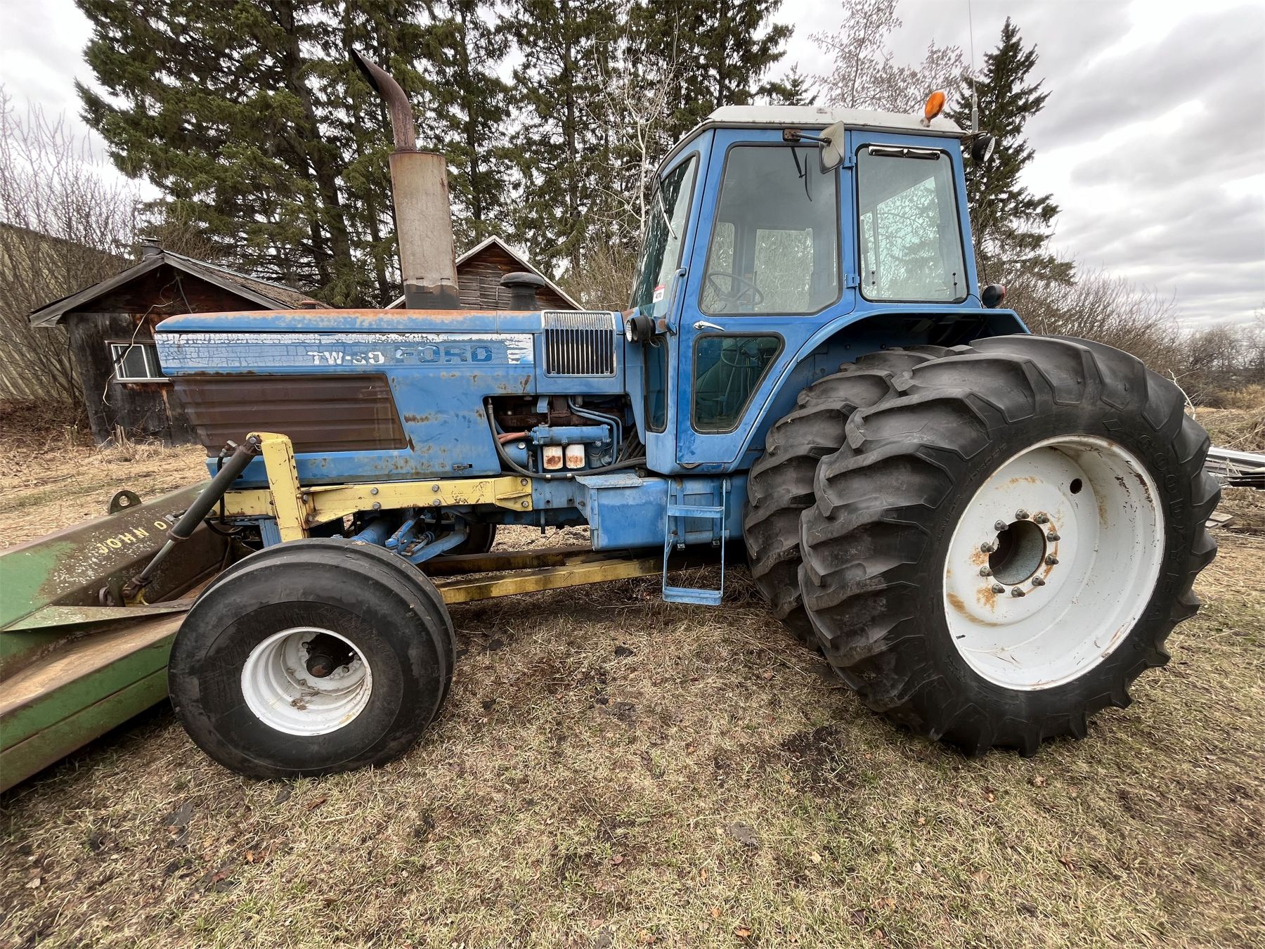 Ford TW30 Tractor with JD 12ft Blade, Duals, PTO, 3 Hydraulics 1000/540 ...