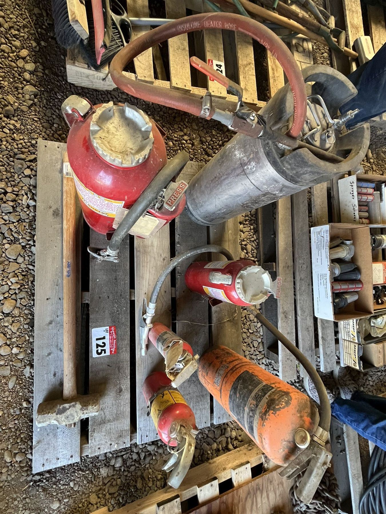 Fire Extinquishers, Sledge Hammers