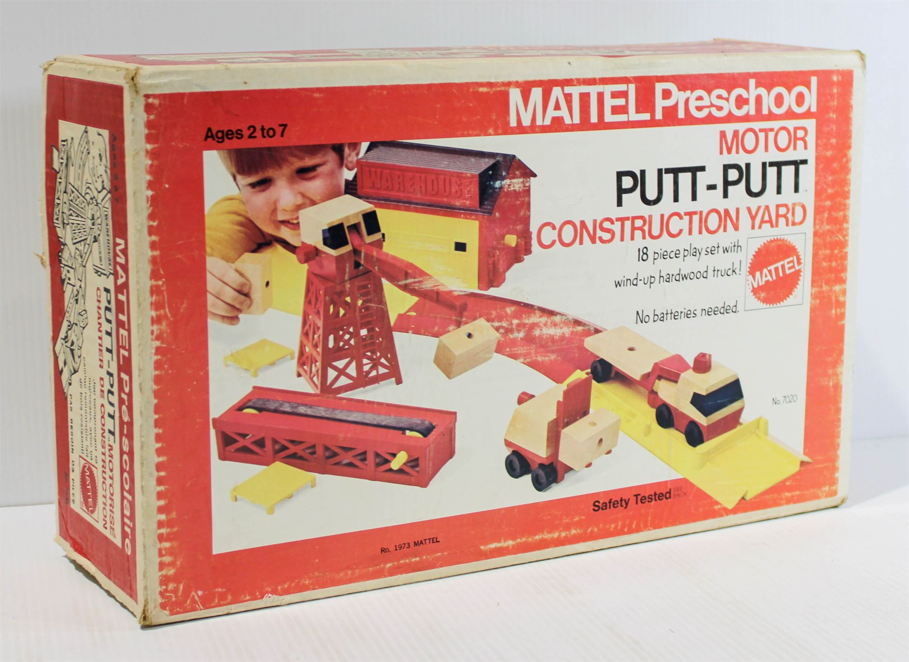 VINT. MATTEL PRESCHOOL MOTOR PUTT-PUTT CONSTRUCTION YARD