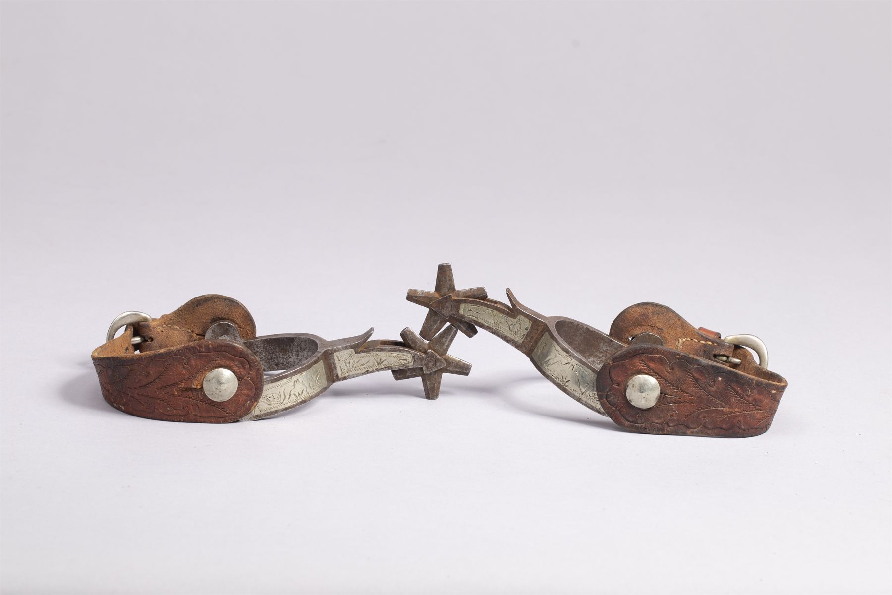 Silver Inlaid Arrowhead Canon City Prison Spurs