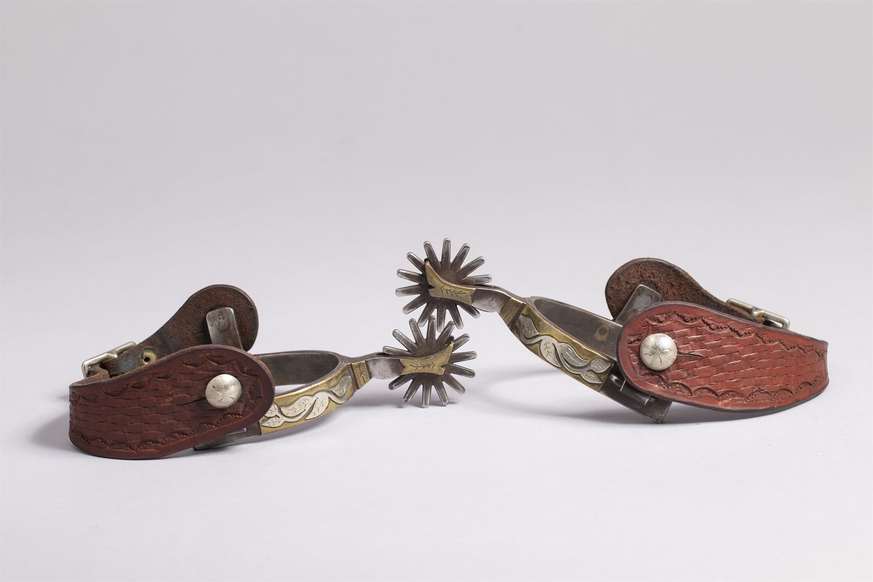 Jack Fergason Made, Vine Pattern, Single Mount, Spurs