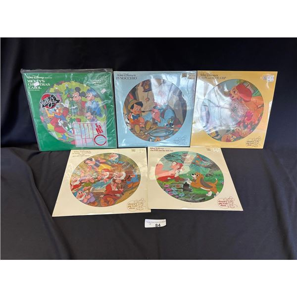 5 Disney Record Picture Discs, 4 Are Sealed