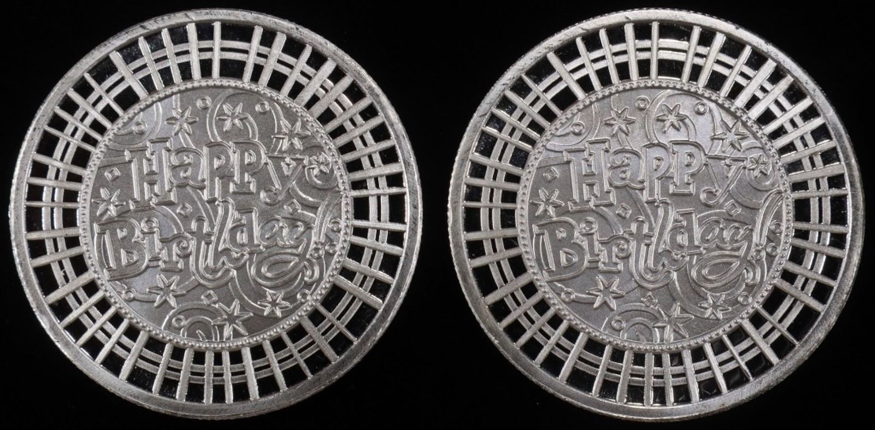 (2) 1 OZ .999 SILVER 2024 HAPPY BIRTHDAY ROUNDS